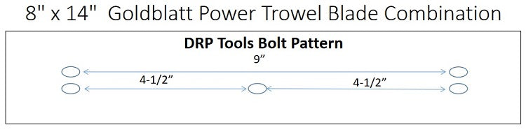8" x 14" Goldblatt Combination 36" Power Trowel Blade 4PK | DRP Fast Ship